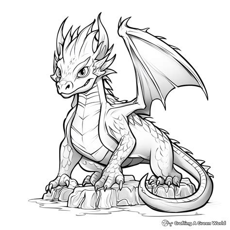 Ice Dragon Colouring Pages