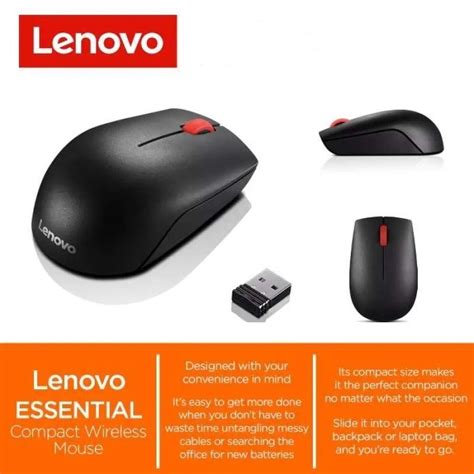 Lenovo Essential Compact Wireless Mouse Shopee Malaysia