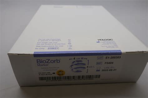 New Hologic F0404 Biozorb Bioabsorbable 3d Tissue Marker With Titanium Embedded Permanent Clips