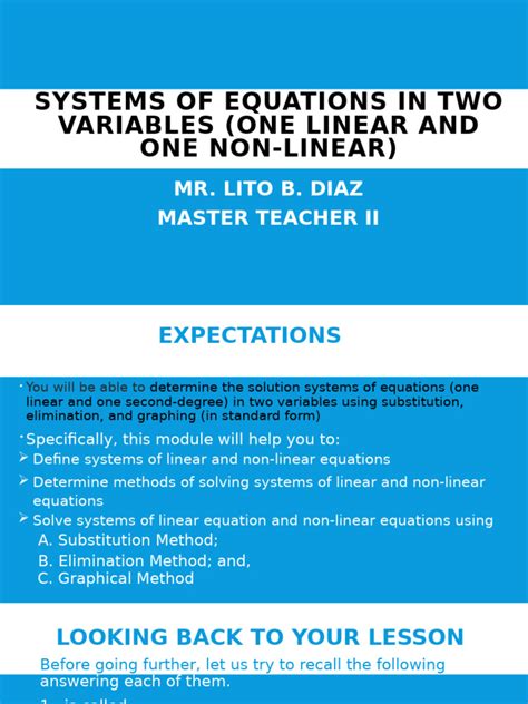 Systems Of Equations In Two Variables One Pdf