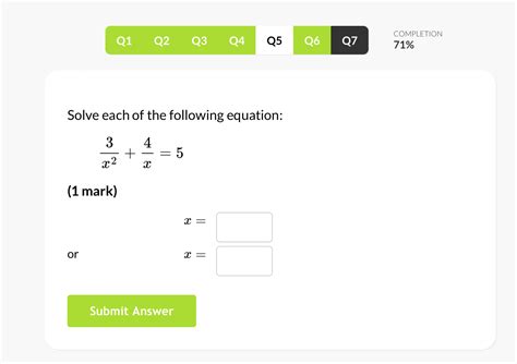 Q1 Q2 Q3 Q4 Q5 Q6 Q7 COMPLETION 71 Solve Each StudyX
