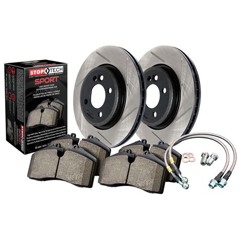 Stoptech Sport Brake Kit Stage 43 Slotted Rotors Sport Pads And