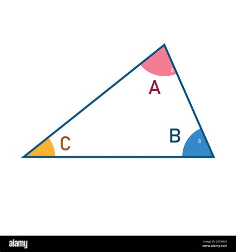Interior Angles In A Triangle Equals The Straight Angle 180 Degrees Stock Vector Image Art Alamy