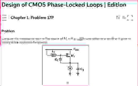 Design Of Cmos Phase Locked Loops ﻿editionq