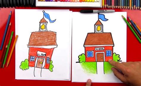 نقاشی مدرسه کودکانه آموزش صفر تا صد با 6 روش ساده زیبا بهترین کودک