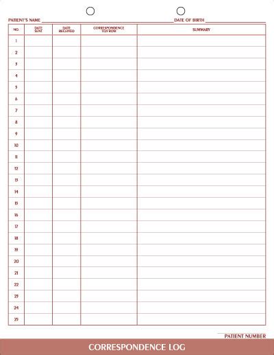 Correspondence Log