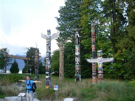 Totem Poles In Stanley Park Vancouver Bc Canada