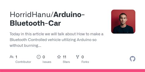 Github Horridhanuarduino Bluetooth Car Today In This Article We Will Talk About How To Make