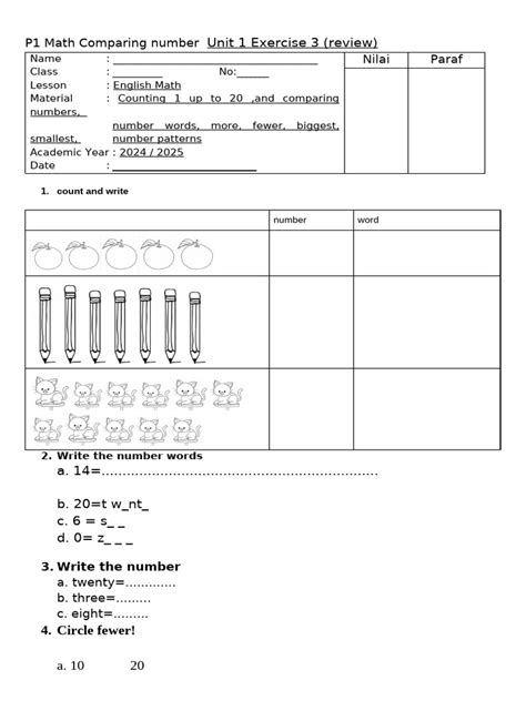 Math Exercise Pdf