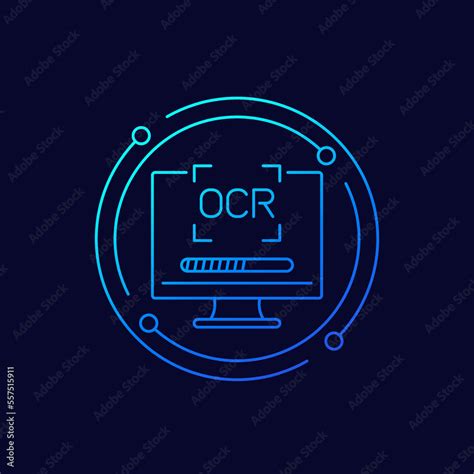 Ocr Icon Optical Character Recognition Linear Design Stock Vector Adobe Stock