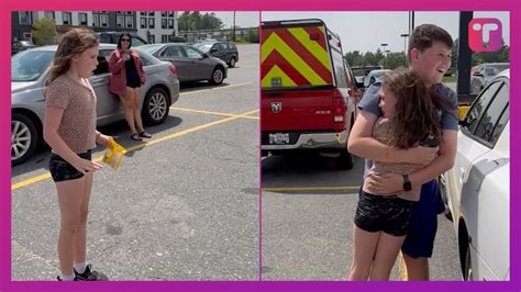 Girl Surprised By Biological Brother Shes Never Met For The First Time In Nine And A Half Years