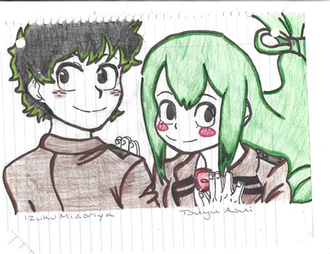 Tsuyu X Izuku Fanart By Cosplaycosmist On Deviantart