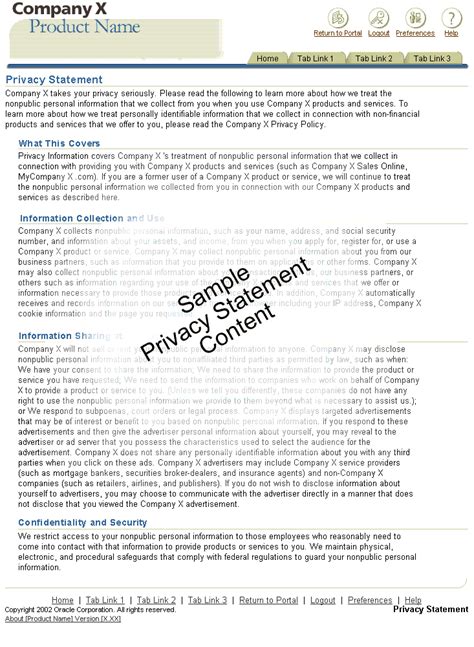 BLAF Guidelines Privacy Statement Template