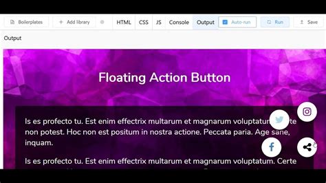 Create Floating Action Button 2 Pure Css Youtube