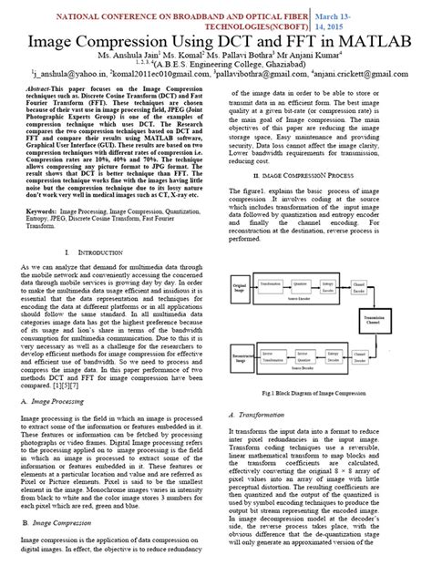 Project 15 April Paperpublished Pdf Data Compression Discrete