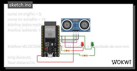 Ultrasom Wokwi ESP STM Arduino Simulator