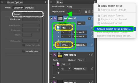 why aren t all export presets available in the export preset dropdown