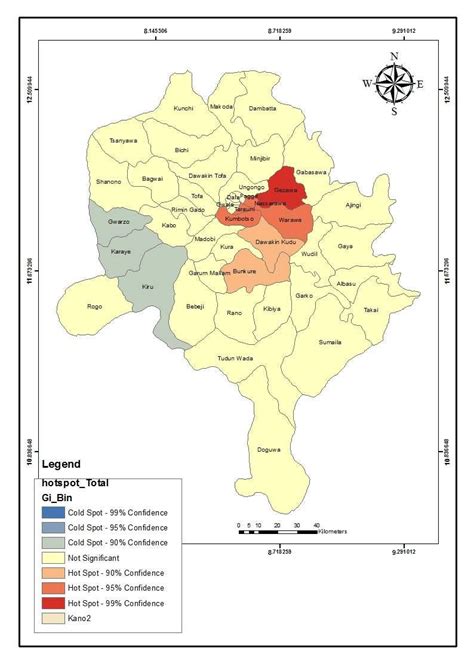 C D Figure 5abc And D Paediatric Malaria Hotspots In Kano State For Download Scientific