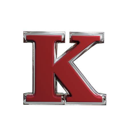 Letter K 3d Render Mental Red Color 11662552 Png