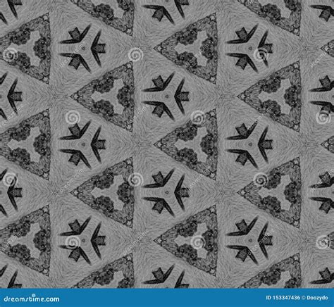Black And White Triangular Allover Seamless Patter Stock Illustration Illustration Of