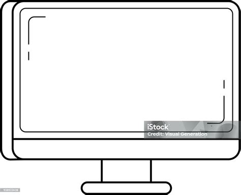 컴퓨터 모니터 라인 아이콘 Lcd에 대한 스톡 벡터 아트 및 기타 이미지 Lcd 개념 건물 정면 Istock