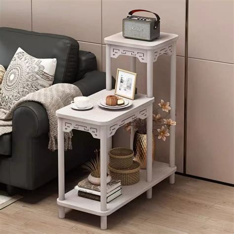 Sofa Side Table Trolley Movable Small Coffee Table With Wheels Storage Table Floor Standing