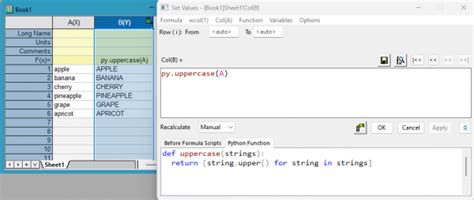 Help Online Python Set Column Values