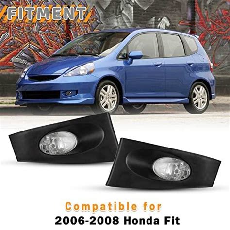 Autowiki Fog Lights Lamps Assembly For 2006 2007 2008 Honda Fit Driver