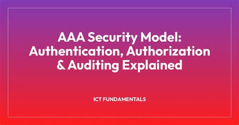 Aaa Security Model Authentication Authorization And Auditing Explained Lis Library