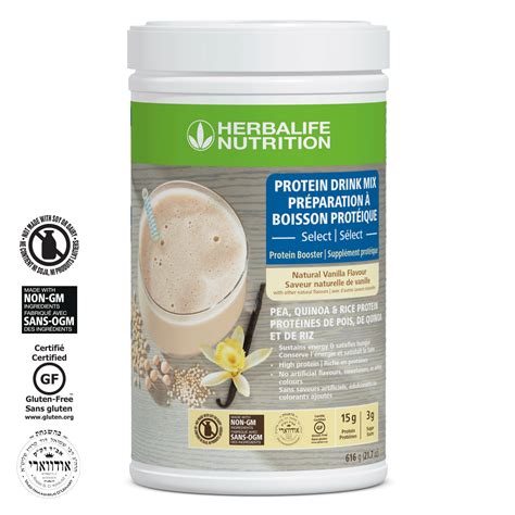 1627 Protein Drink Mix Select Natural Vanilla 616g Herbalife Canada