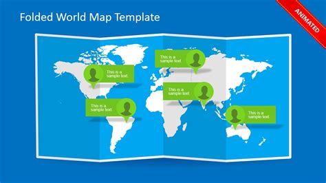 world map callout powerpoint slide design slidemodel