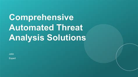 Comprehensive Automated Threat Analysis Solutions Ppt Sample St Ai