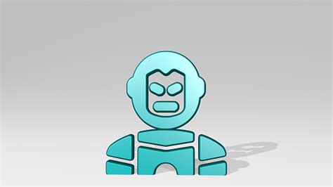 밝은 배경에 그림자가 있는 반짝이는 금속 조각의 3d 일러스트로 제작된 유명한 캐릭터 건축 과 도시 0명에 대한 스톡 사진 및 기타 이미지 Istock