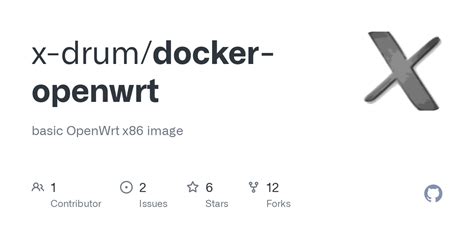 GitHub X Drum Docker Openwrt Basic OpenWrt X86 Image
