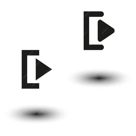 Premium Vector Logout Icon Exit Symbol Vector Illustration Eps 10 Stock Image