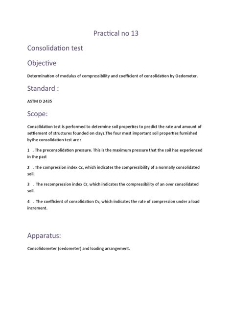 Determination Of Modulus Of Compressibility And Coefficient Of Consolidation Through An