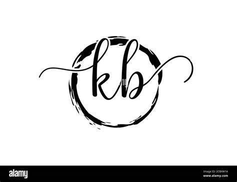 Initial Monogram Letter K B Logo Design Vector Template K B Letter