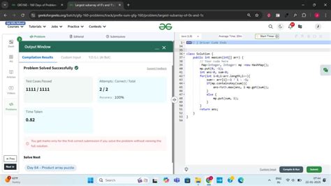 Gfg160 Geekstreak2024 Dsa Day63 Womenintech Java Prefixsum Meesala Jyotsna