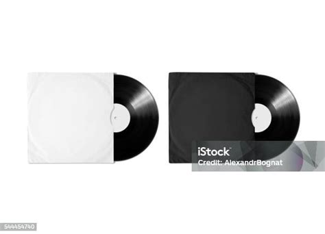 빈 흰색 흰색 검은 색 비닐 앨범 커버 슬리브 모형 클리핑 경로 레코드 아날로그 오디오에 대한 스톡 사진 및 기타 이미지 레코드 아날로그 오디오 플라스틱 모형