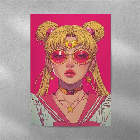 Sailor Moon Poster Photoshoot Concept Digital Print Stylish Artwork Sailor Moon Gift Idea Unique