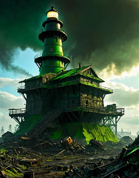 Lighthouse Of Hope Amid The Chaos Created With Seaart Ai