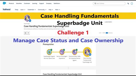 Manage Case Status And Case Ownership Challenge 1 Case Handling Fundamentals Superbadge Unit