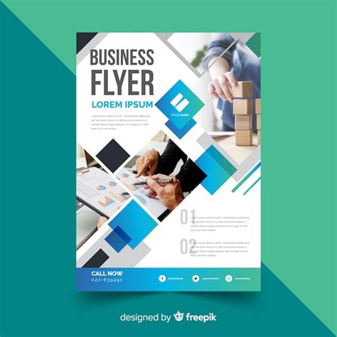 전단지 템플릿 모자이크 사업 무료 벡터