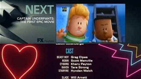 Teen Titans Go To The Movie End Credits On Fx Youtube