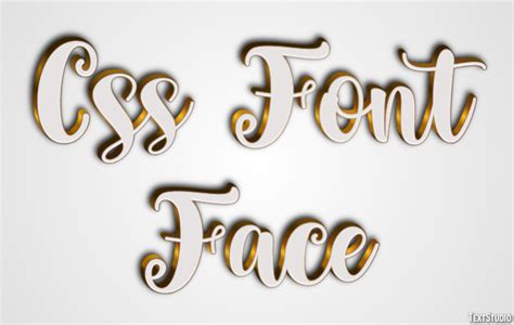 Css Font Face Text Effect And Logo Design Font