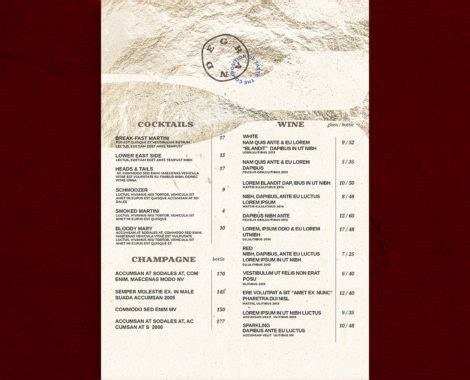 Rustic Restaurant Menu Template PSD BrandPacks