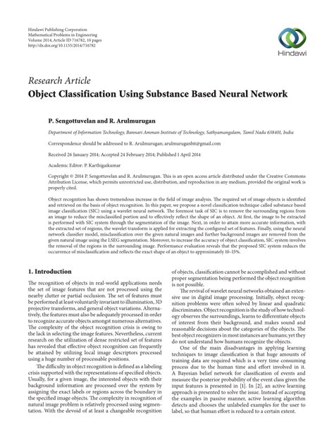Pdf Object Classification Using Substance Based Neural Network