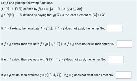 Let F And G Be The Following Functions F NP N Chegg