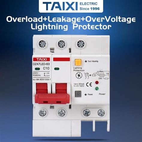 Enagic Dz47le Residual Current Circuit Breaker With Surge Protector Rcbo Small Mcb Rccb With