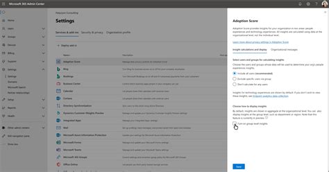 導入スコアのグループ レベルの集計 microsoft 365 admin microsoft learn